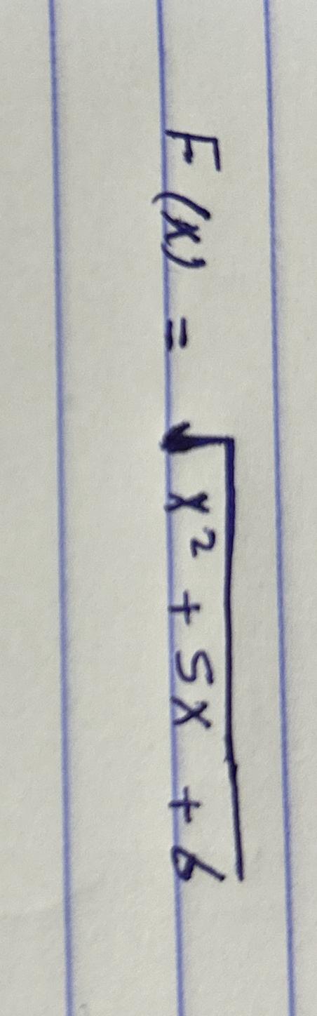 Solved F(x)=x2+5x+62Domin and range | Chegg.com