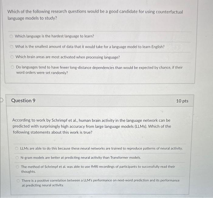 Solved Which of the following research questions would be a | Chegg.com