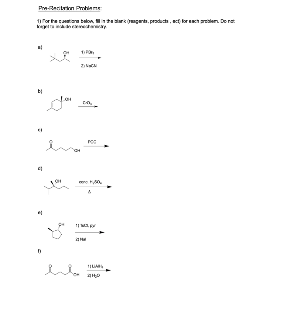 Solved Solve All Problems Pre-Recitation Problems:For the | Chegg.com