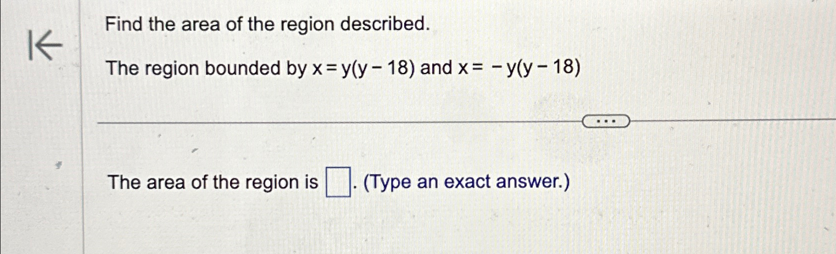 Solved Find the area of the region described.The region | Chegg.com