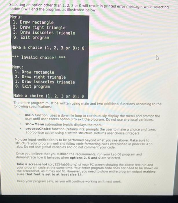 Solved write a C program for the following make sure it | Chegg.com