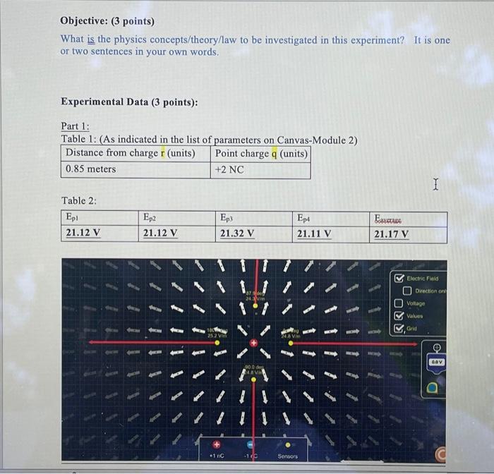 Solved Part 2: Table 3:T_to −EObjective: (3 points) What is | Chegg.com