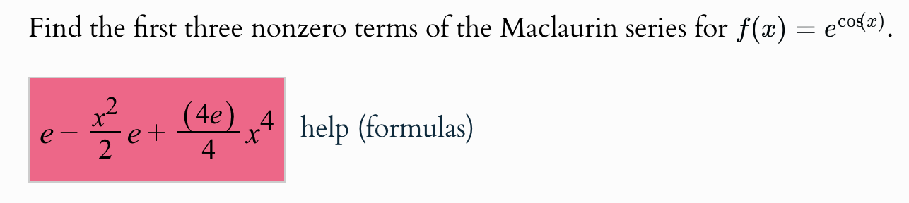 Solved Find the first three nonzero terms of the Maclaurin | Chegg.com
