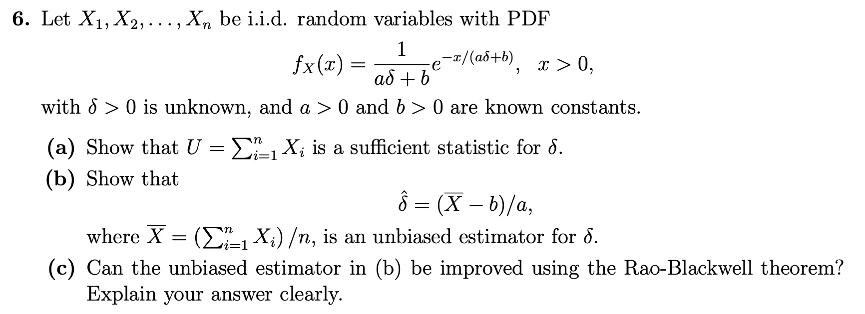 Solved Let x1,x2,dots,xn ﻿be i.i.d. ﻿random variables with | Chegg.com