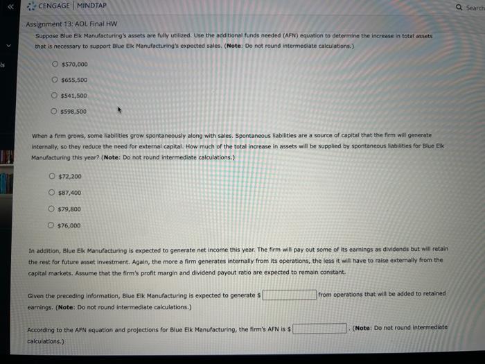 Solved Assignment 13: AOL. Final HW 2. The Additional Funds | Chegg.com