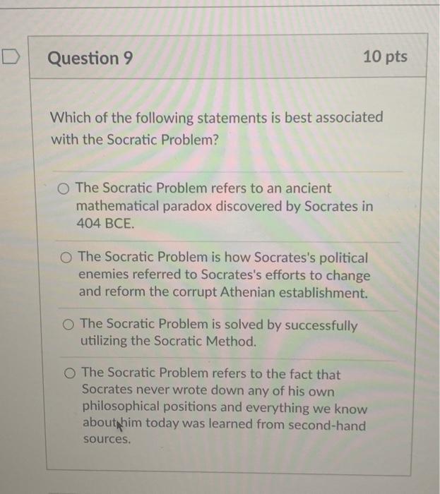 Which of the following statements is best associated | Chegg.com