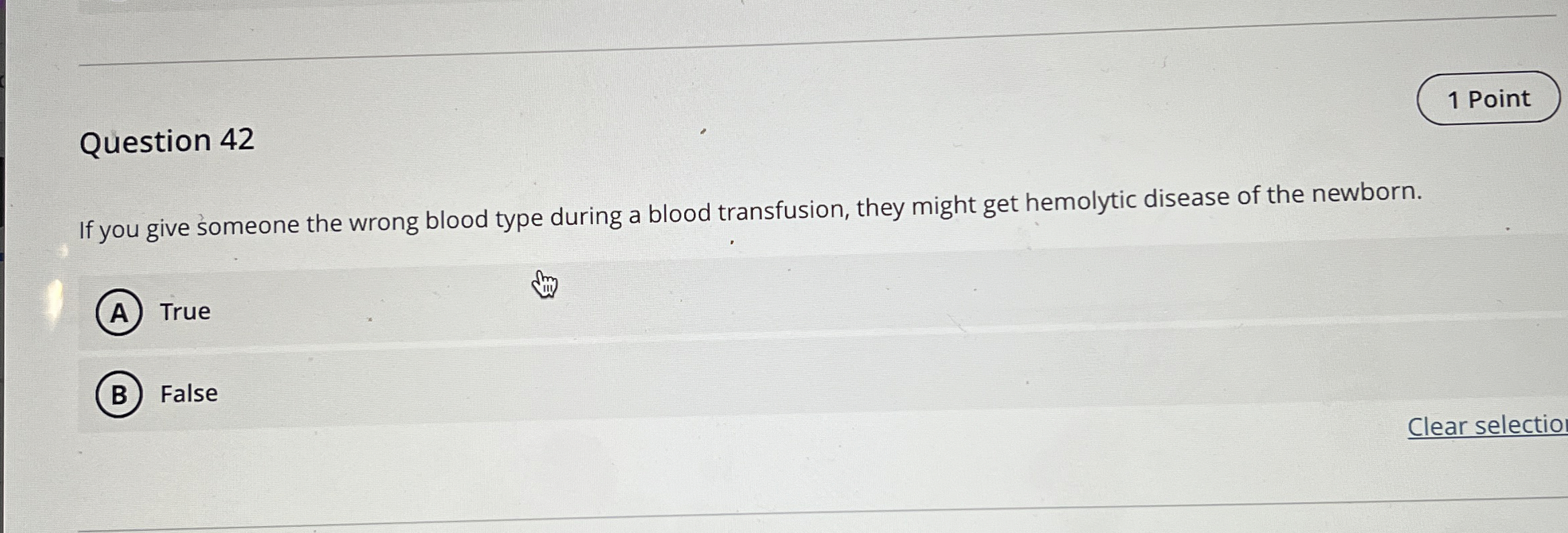 Solved Question 42If you give someone the wrong blood type | Chegg.com