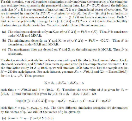 Solved For this question, you will conduct a simulation | Chegg.com
