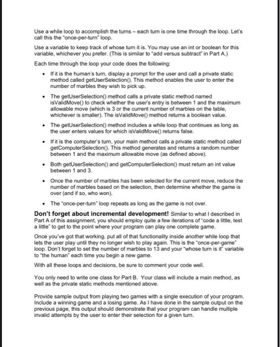 Solved Part B: The Game of Nim The game of Nim is an ancient | Chegg.com