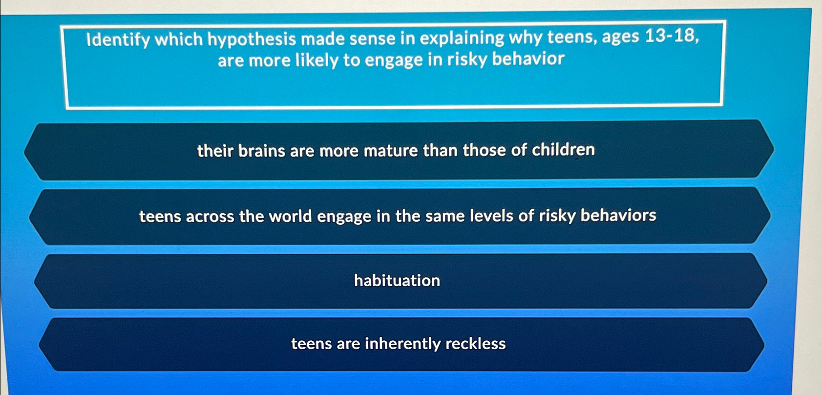 Solved Identify which hypothesis made sense in explaining | Chegg.com