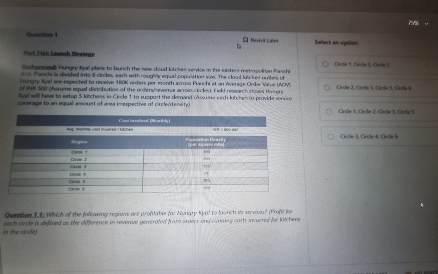 Solved Question 1 ﻿1 ﻿a): Iaunch Strategyfiechemet Hungry | Chegg.com