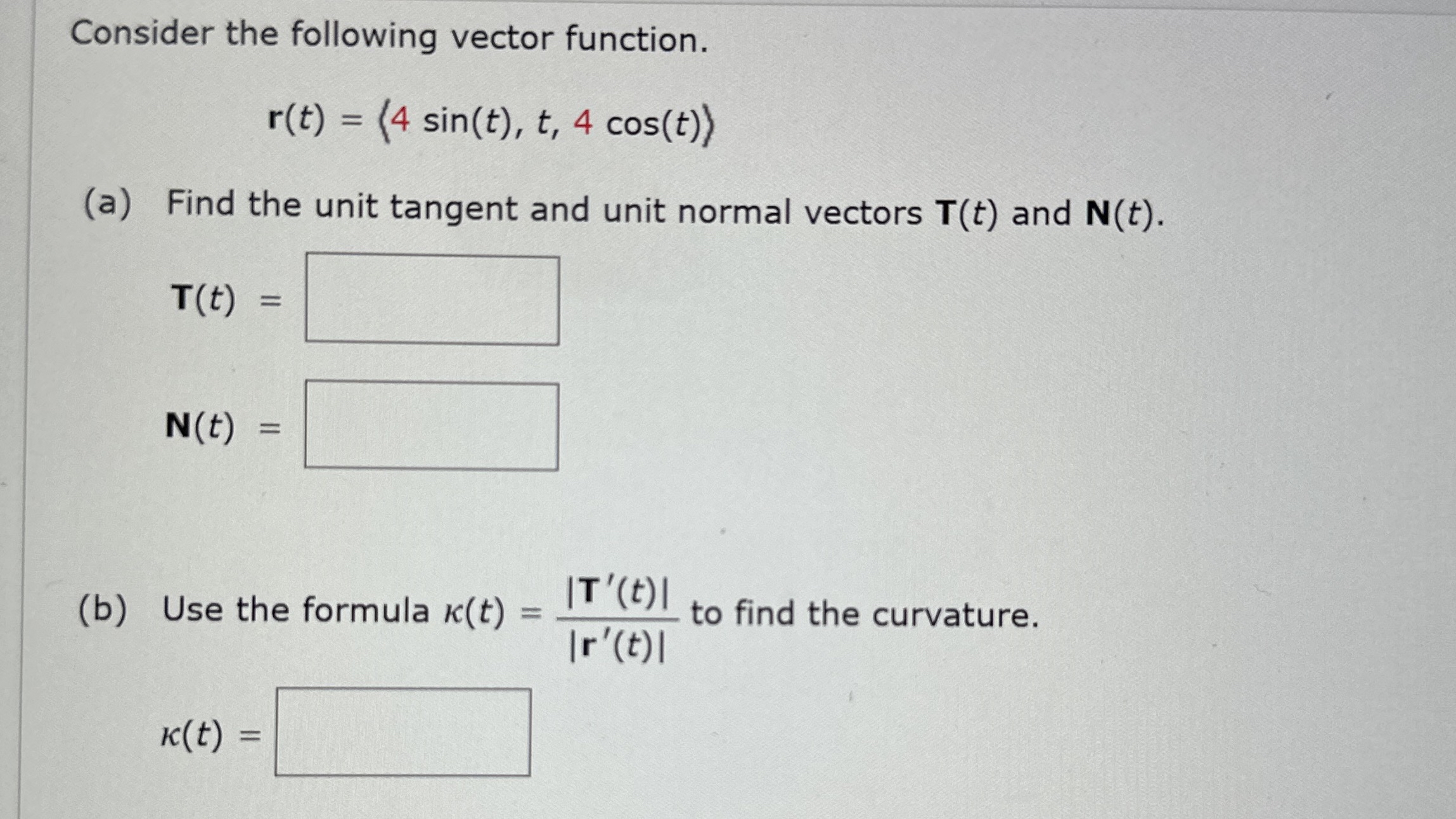 Solved Consider the following vector | Chegg.com