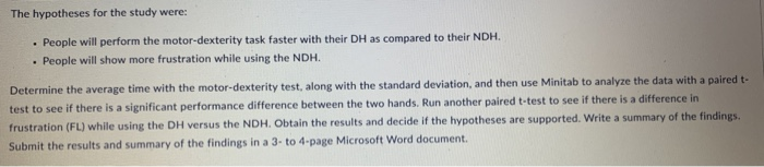 Solved Motor-Dexterity Test Motor-dexterity tests are often | Chegg.com