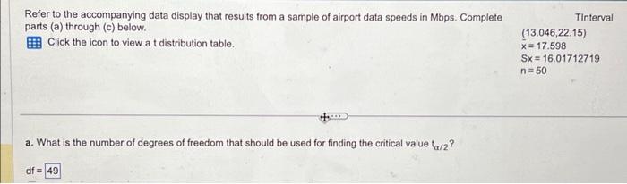 Solved Refer to the accompanying data display that results | Chegg.com
