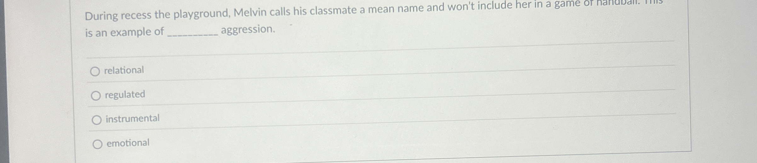 Solved During recess the playground, Melvin calls his | Chegg.com