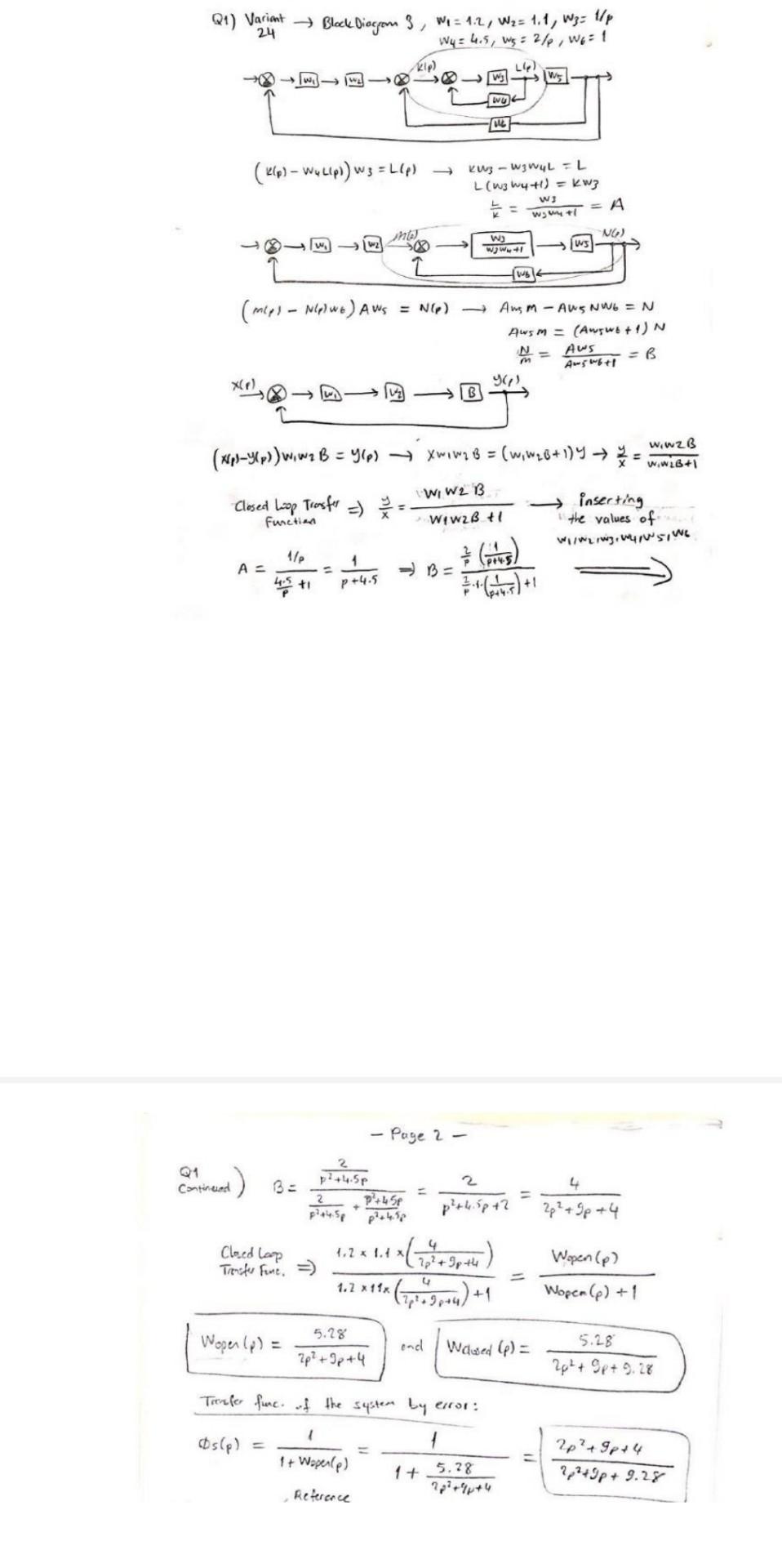 Solved Determine the transfer functions (of an open-loop | Chegg.com