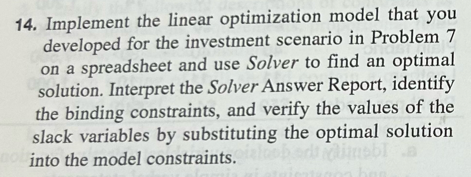 Solved Implement the linear optimization model that you | Chegg.com