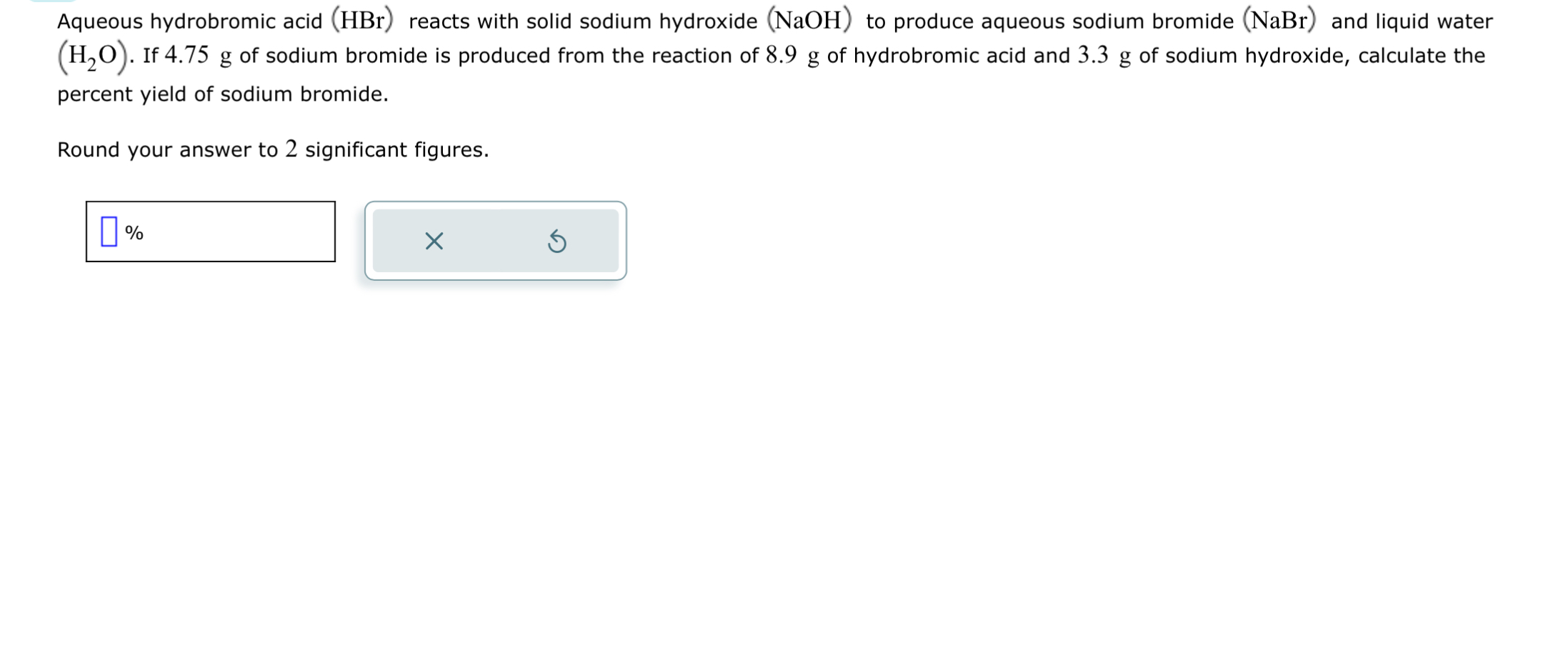 Solved Aqueous hydrobromic acid (HBr) ﻿reacts with solid | Chegg.com