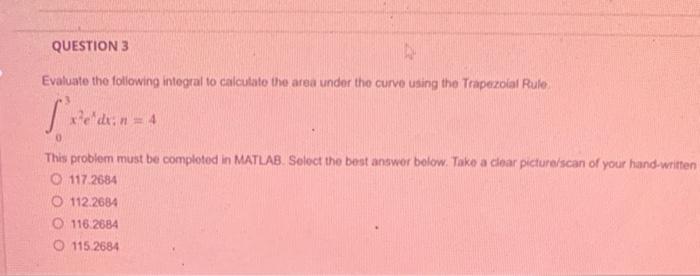 Solved Evahuate tho following integral to cacculate the area | Chegg.com