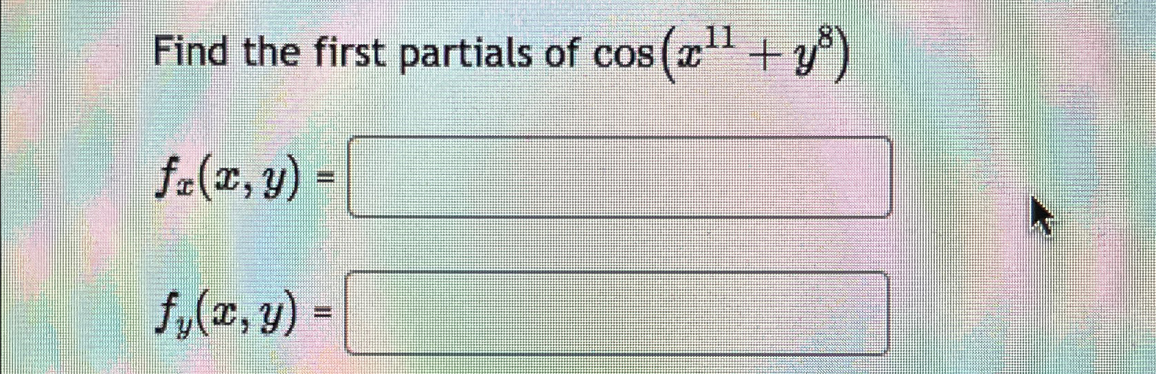 Solved Find the first partials of | Chegg.com