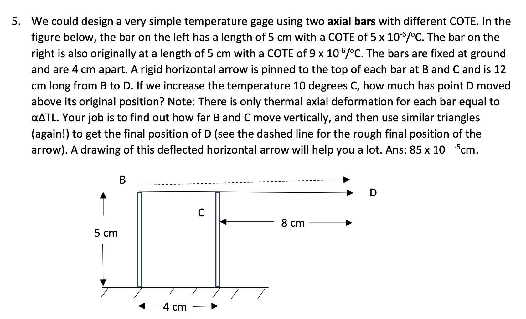 We could design a very simple temperature gage using | Chegg.com