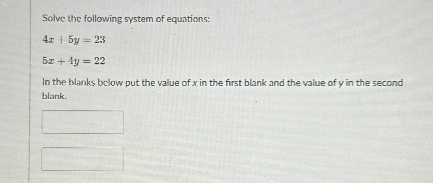 Solved Solve the following system of | Chegg.com