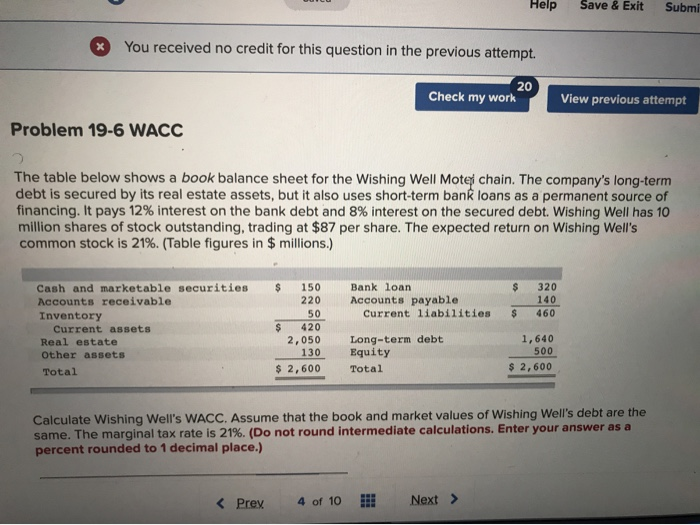 Solved Help Save & Exit Submi You received no credit for | Chegg.com