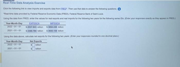 Real-Time Data Analysis Exercise Click the following | Chegg.com