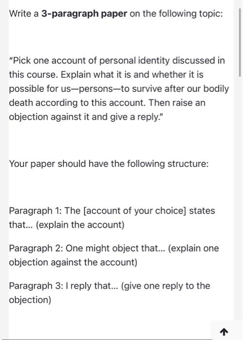 Write a 3-paragraph paper on the following topic: | Chegg.com