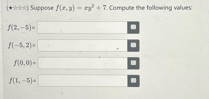 Solved ★☆☆☆ Suppose ƒ X Y Xy² 7 Compute The