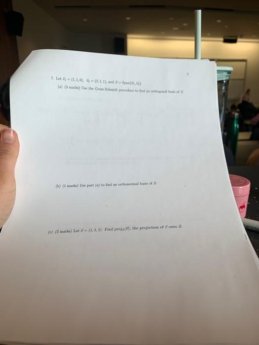 Solved (b) (1 natib) the part (a) to find an ertbonormal | Chegg.com