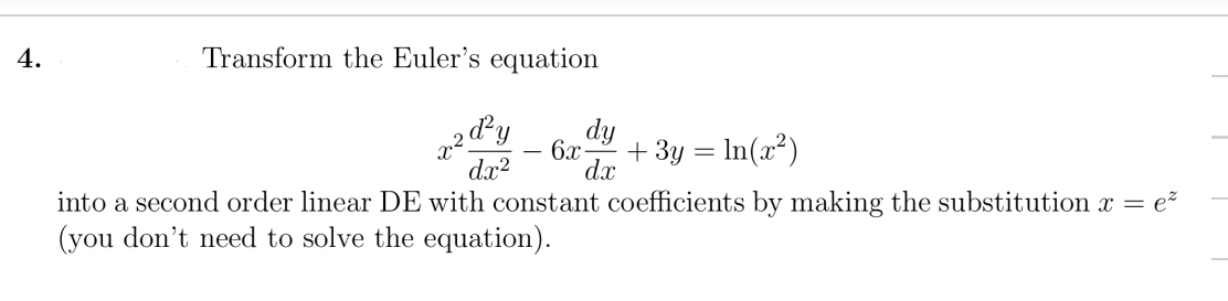 Solved Transform the Euler's | Chegg.com