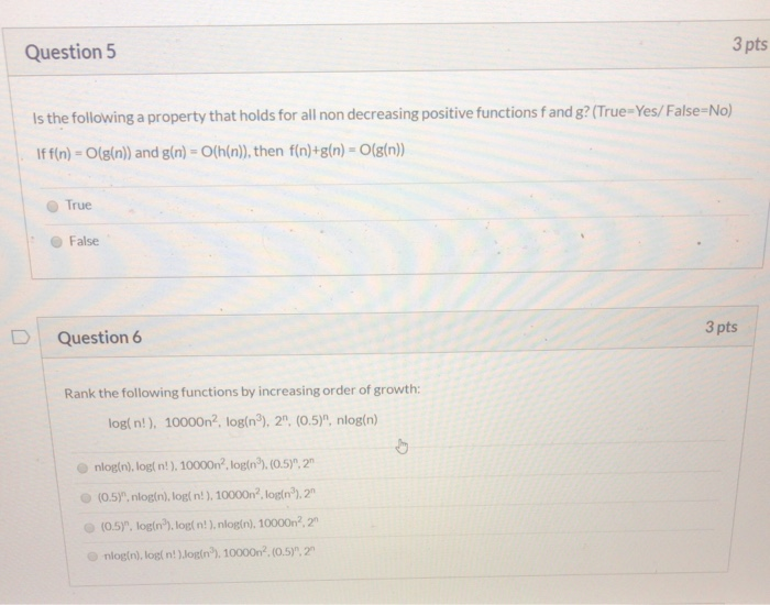 Solved Question 5 3 pts Is the following a property that | Chegg.com