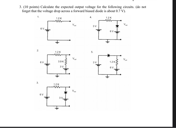 Solved 3. (10 points) Calculate the expected output voltage | Chegg.com