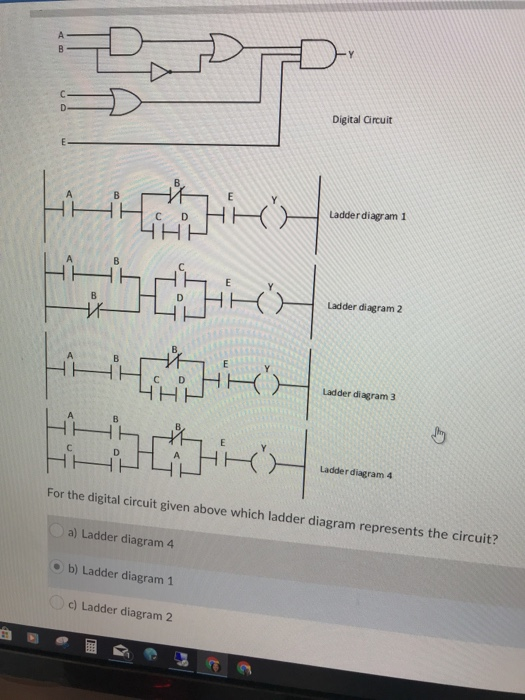 Solved Digital Circuit Ladder diagram 2 Ladder diagram 3 For | Chegg.com