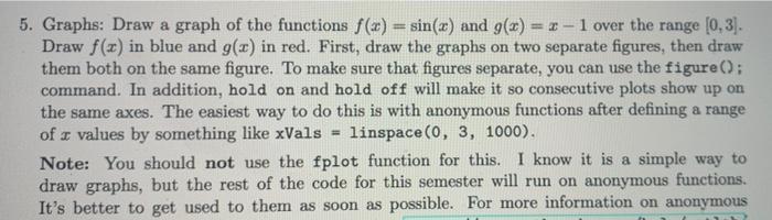 Solved Cant figure out how to Plot these functions in matlab | Chegg.com