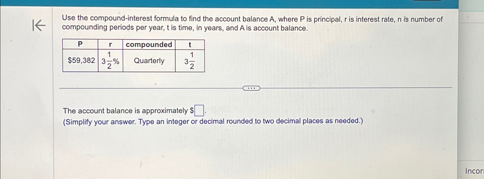 Solved Use the compound-interest formula to find the account | Chegg.com