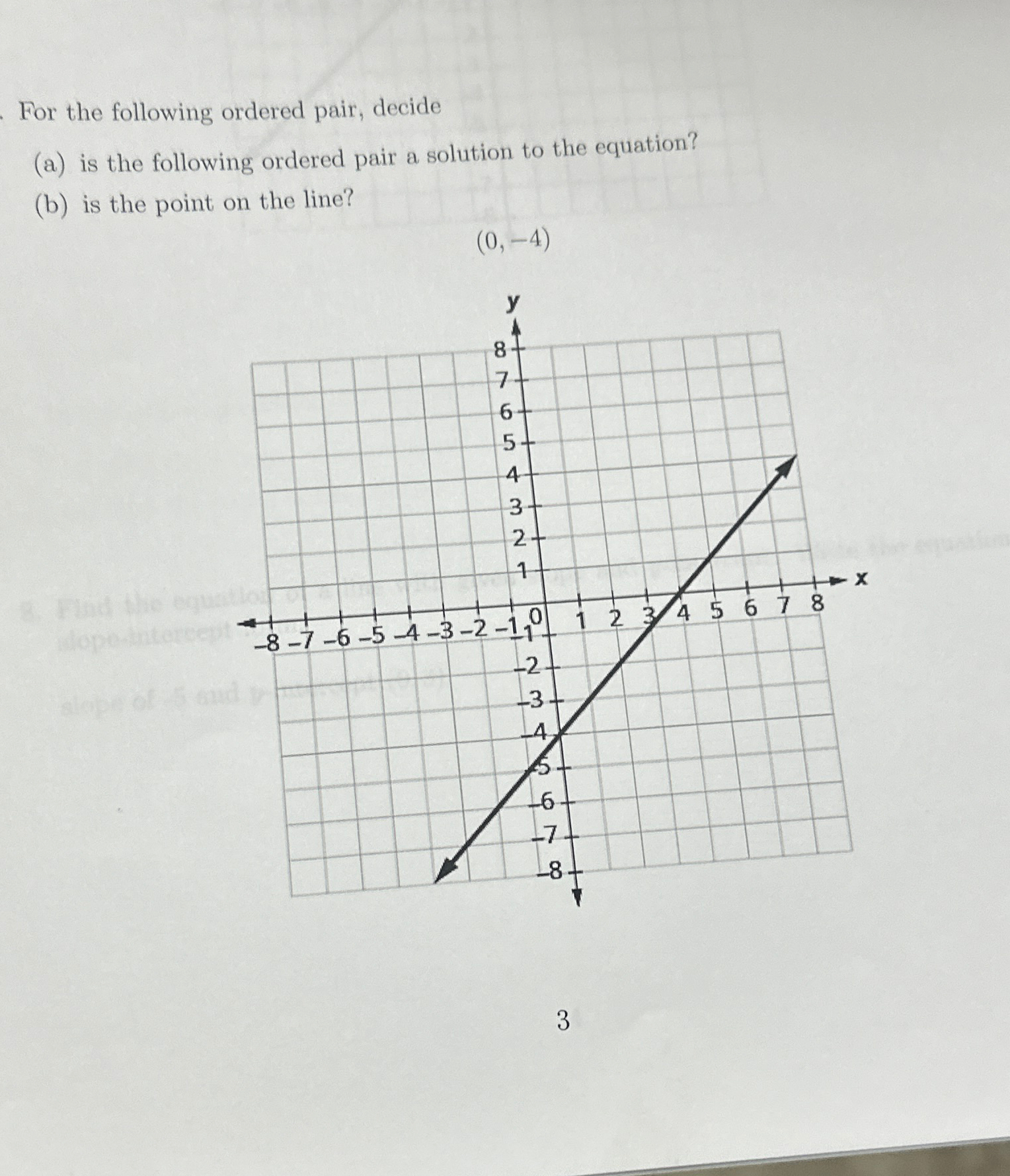 Solved For the following ordered pair, decide(a) ﻿is the | Chegg.com