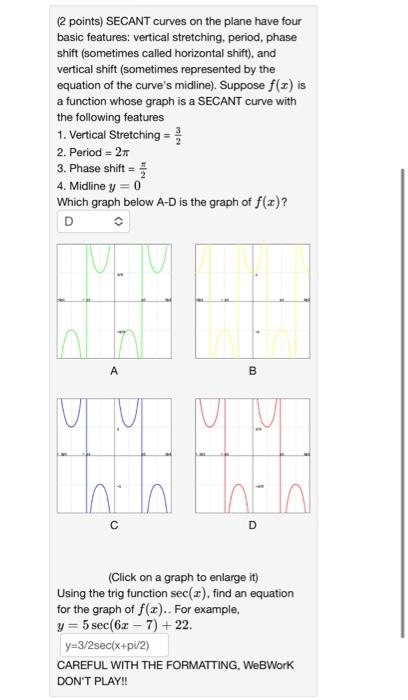 Solved (2 points) TANGENT curves on the plane have four | Chegg.com