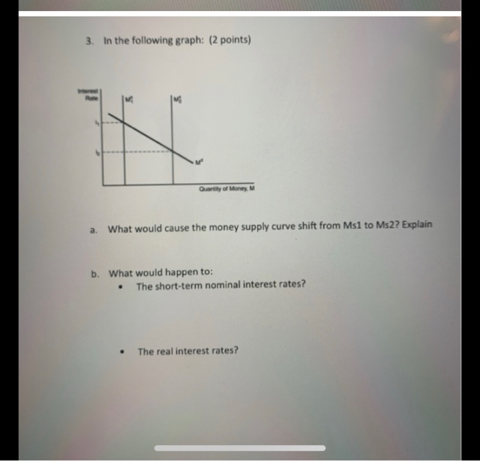 Solved 3. In the following graph: (2 points) Quantity of | Chegg.com