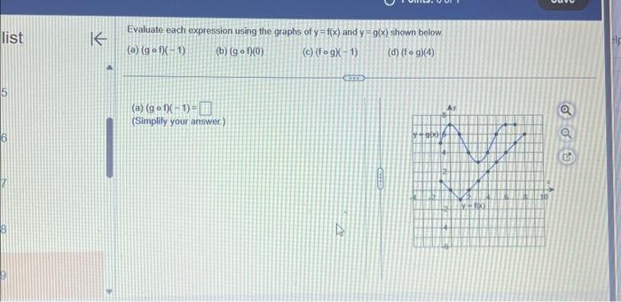 Solved Evaluate each expression using the graphs of y=f(x) | Chegg.com