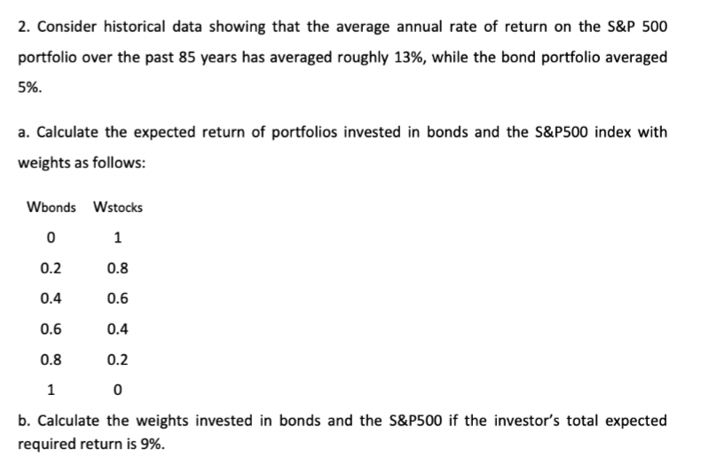 Solved Consider historical data showing that the average | Chegg.com