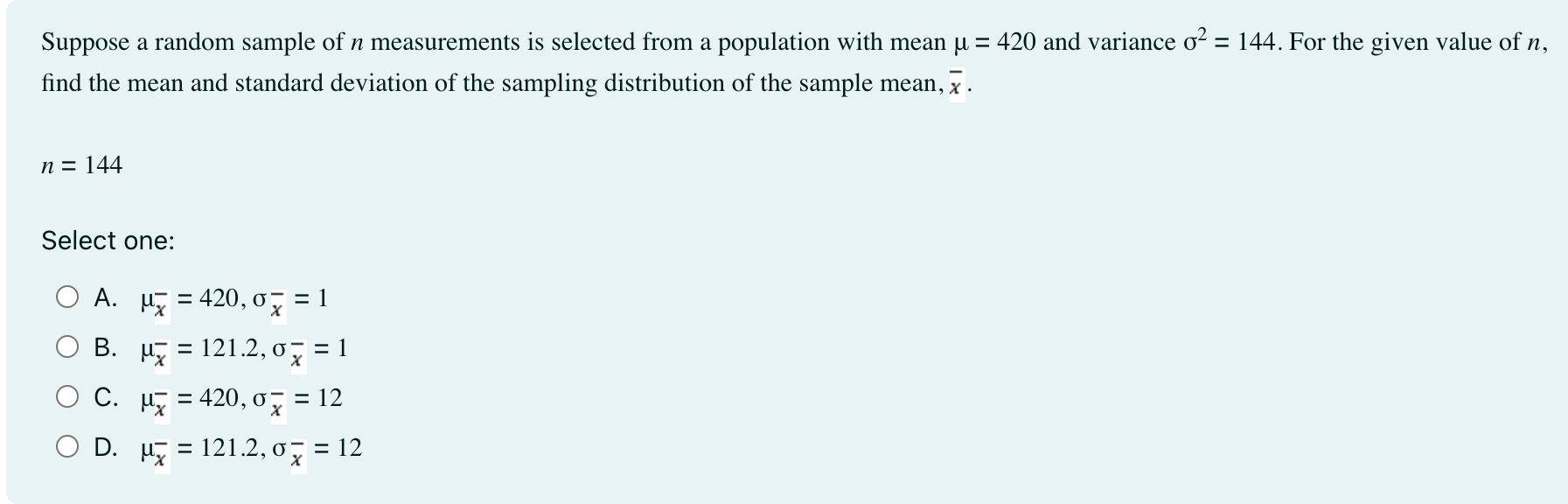 Solved Suppose a random sample of n ﻿measurements is | Chegg.com