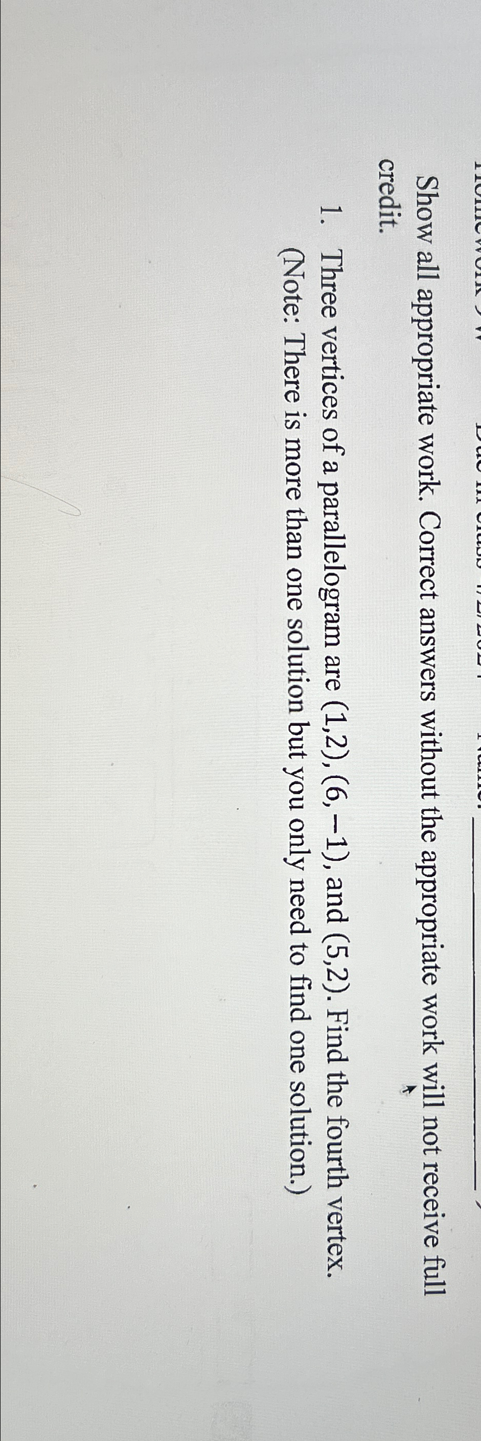 Solved Show all appropriate work. Correct answers without | Chegg.com