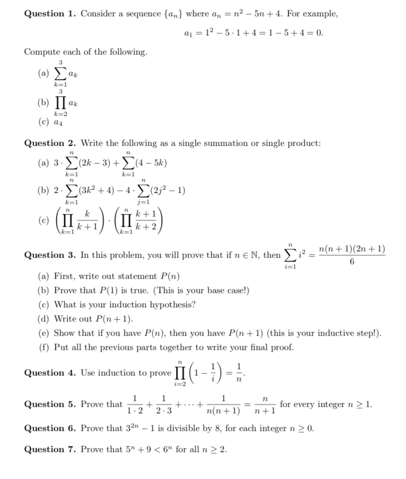 Solved Question 1. ﻿Consider a sequence {an} ﻿where | Chegg.com