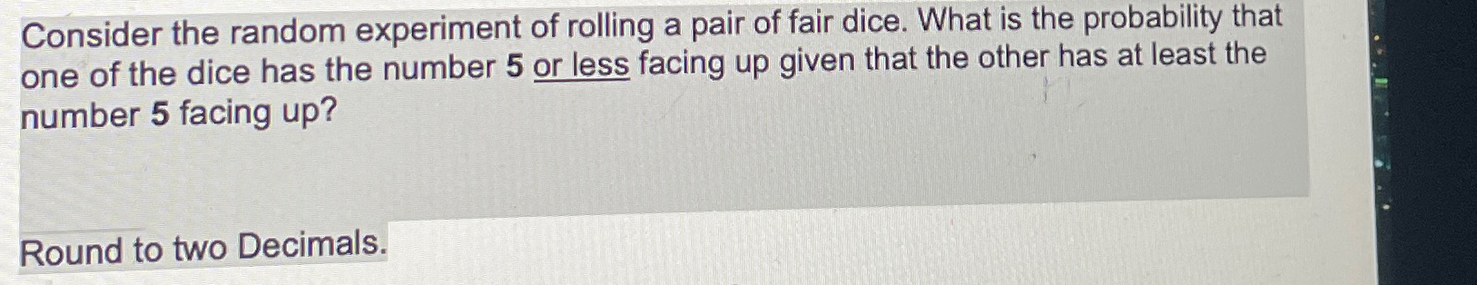Solved Consider the random experiment of rolling a pair of | Chegg.com