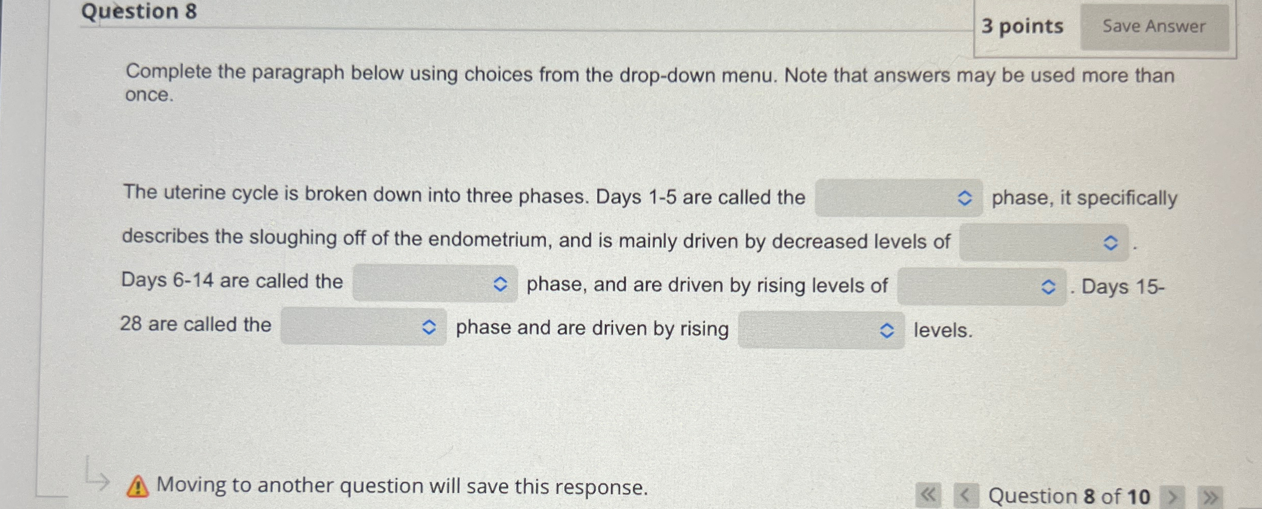 Solved Question 83 ﻿pointsComplete the paragraph below using | Chegg.com