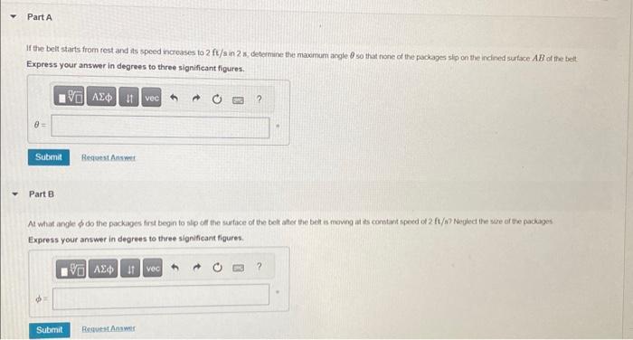 Solved The 5-lb packages ride on the surface of the conveyor | Chegg.com