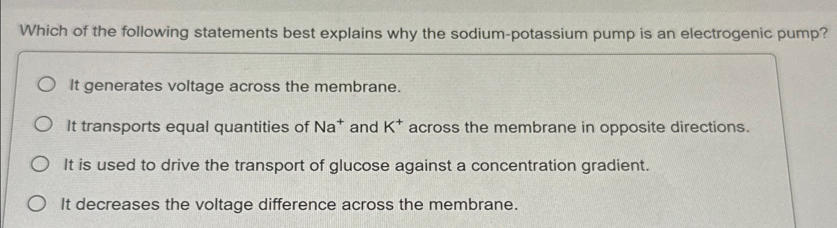 Solved Which of the following statements best explains why | Chegg.com