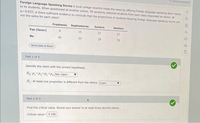 Solved Foreign Language Speaking Dorms A local college | Chegg.com